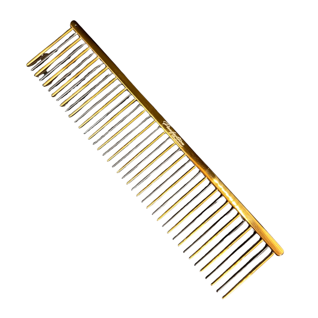 Coarse Comb 7" Gold & Black – Pawfection Professional